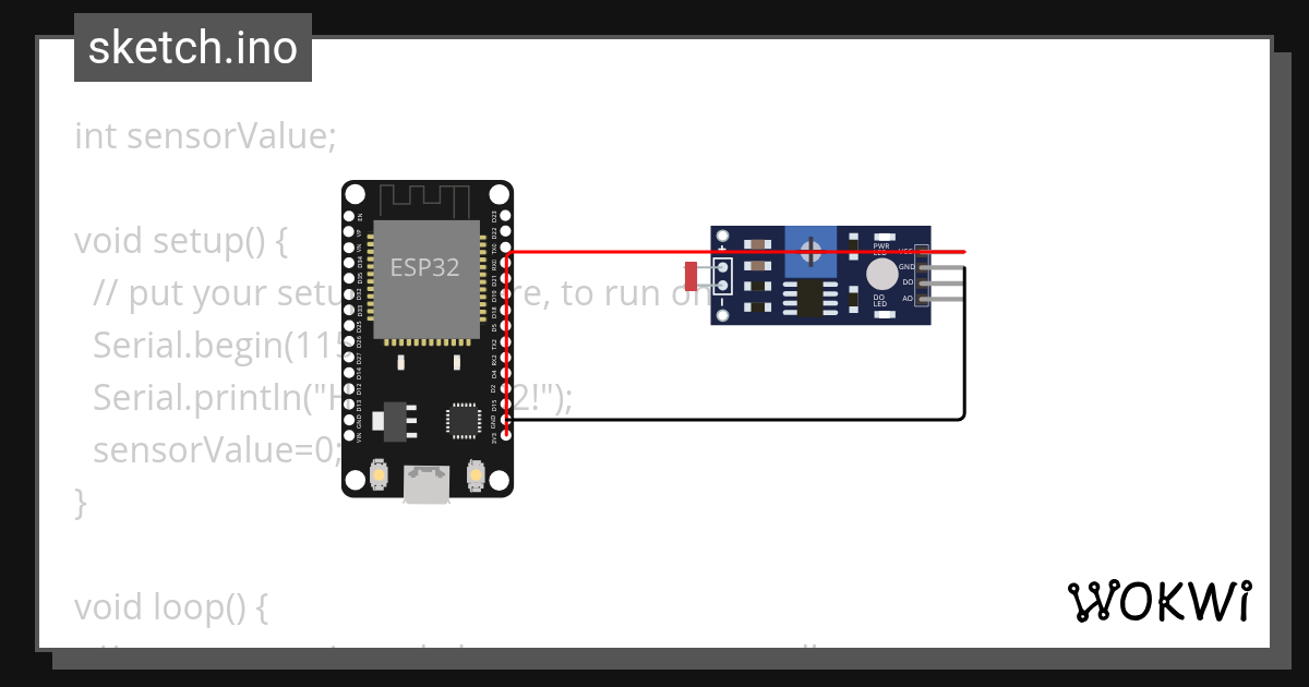 Sensor LDR - Wokwi ESP32, STM32, Arduino Simulator