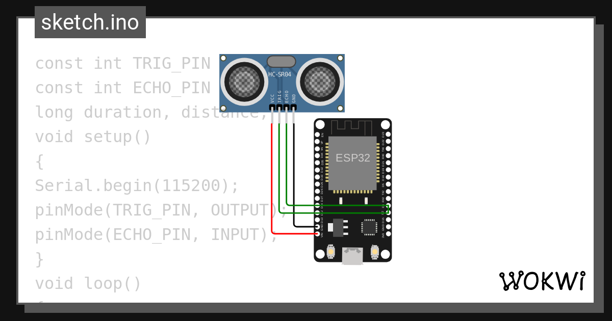 Sus Ultra Distance 3 Wokwi Esp32 Stm32 Arduino Simulator