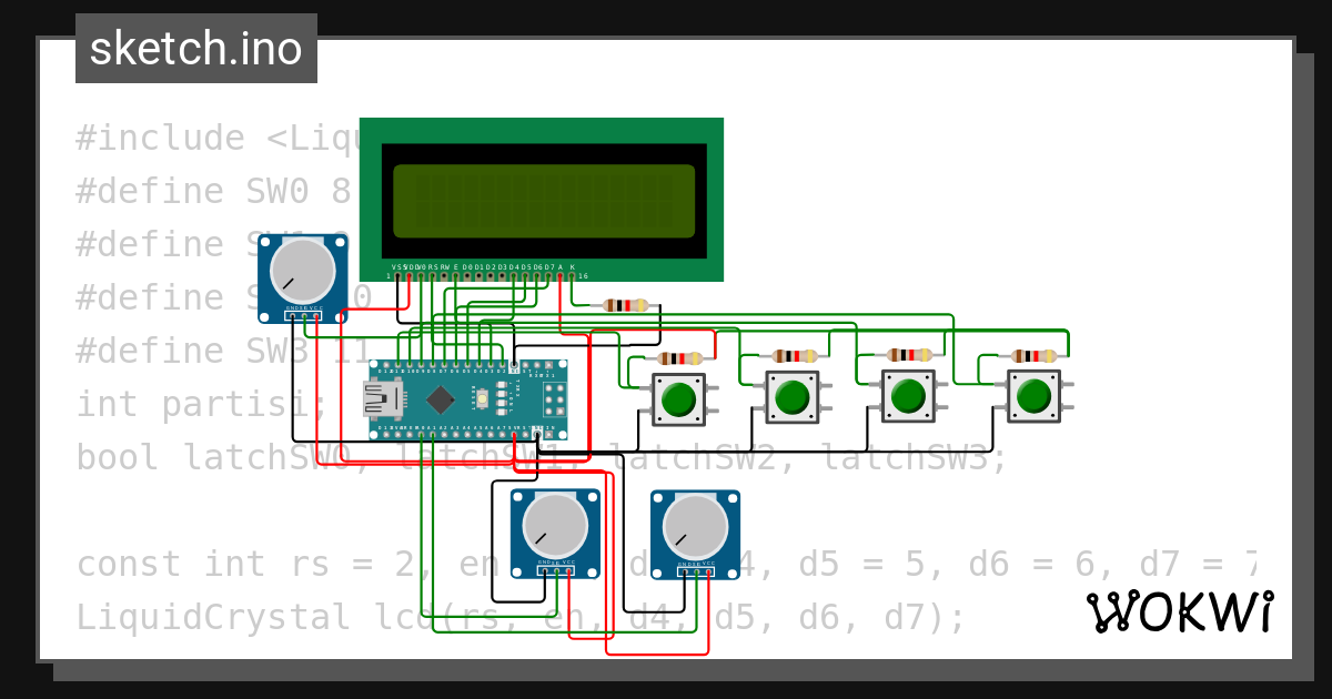 Lcd 16x2 Dari Pak Farid Wokwi Esp32 Stm32 Arduino Simulator