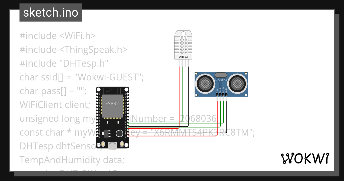 dht,ultra - Wokwi ESP32, STM32, Arduino Simulator