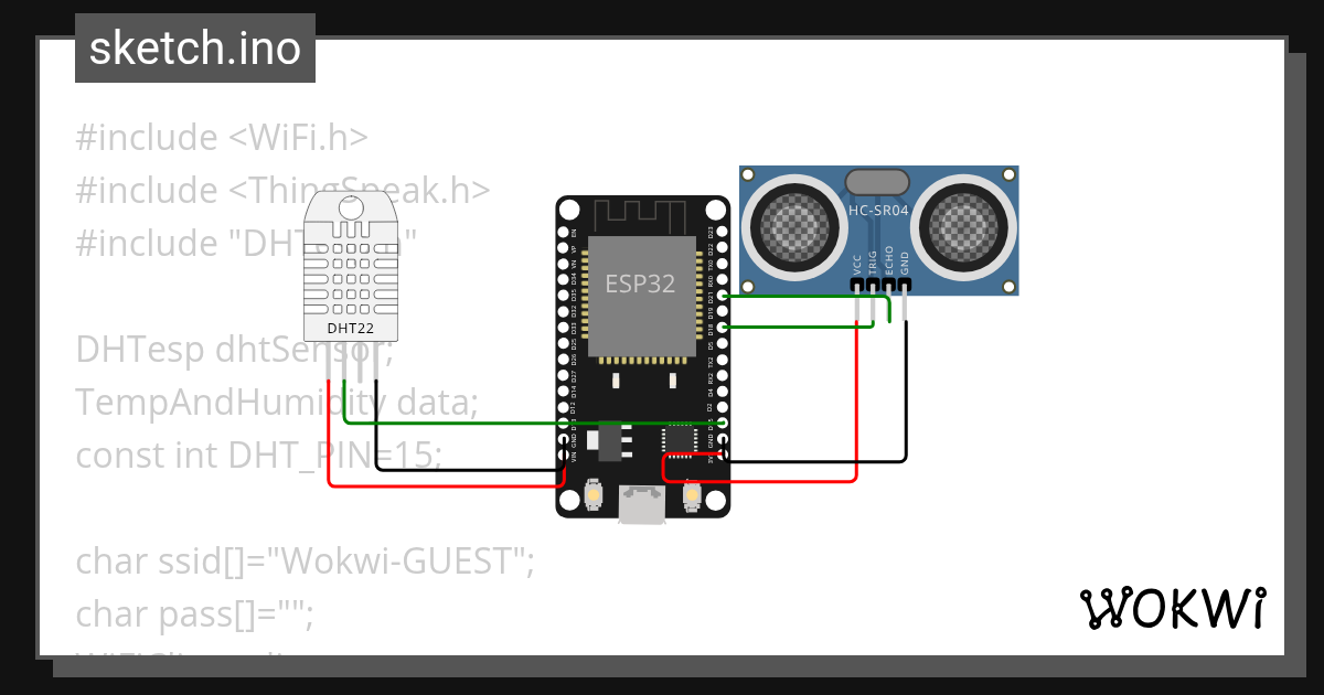 DHT&Ultrasonic Copy - Wokwi ESP32, STM32, Arduino Simulator