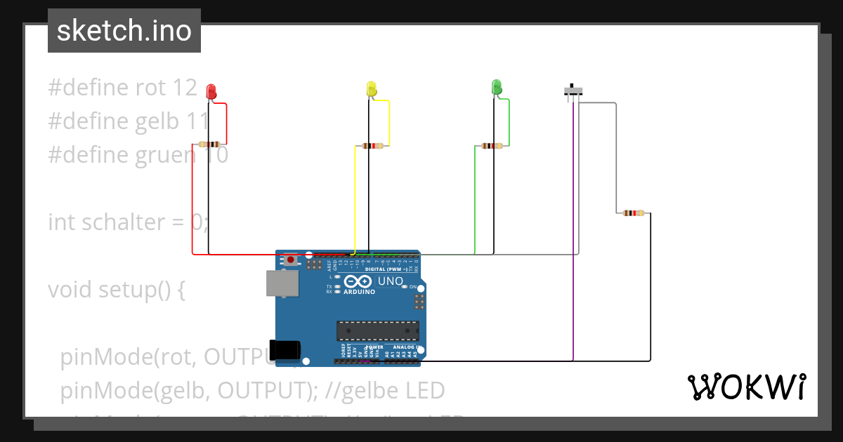 Ampel Wokwi Esp32 Stm32 Arduino Simulator 