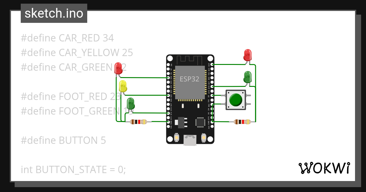 Ampel Wokwi Esp32 Stm32 Arduino Simulator 9362