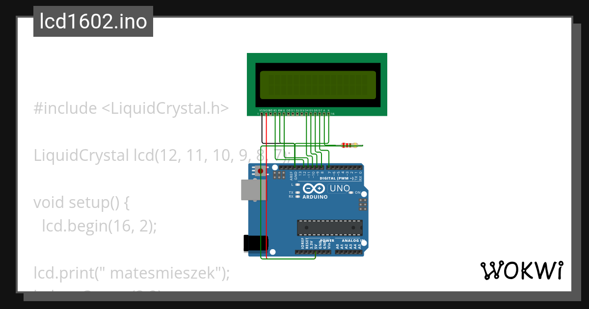 lcd1602.ino Copy - Wokwi ESP32, STM32, Arduino Simulator