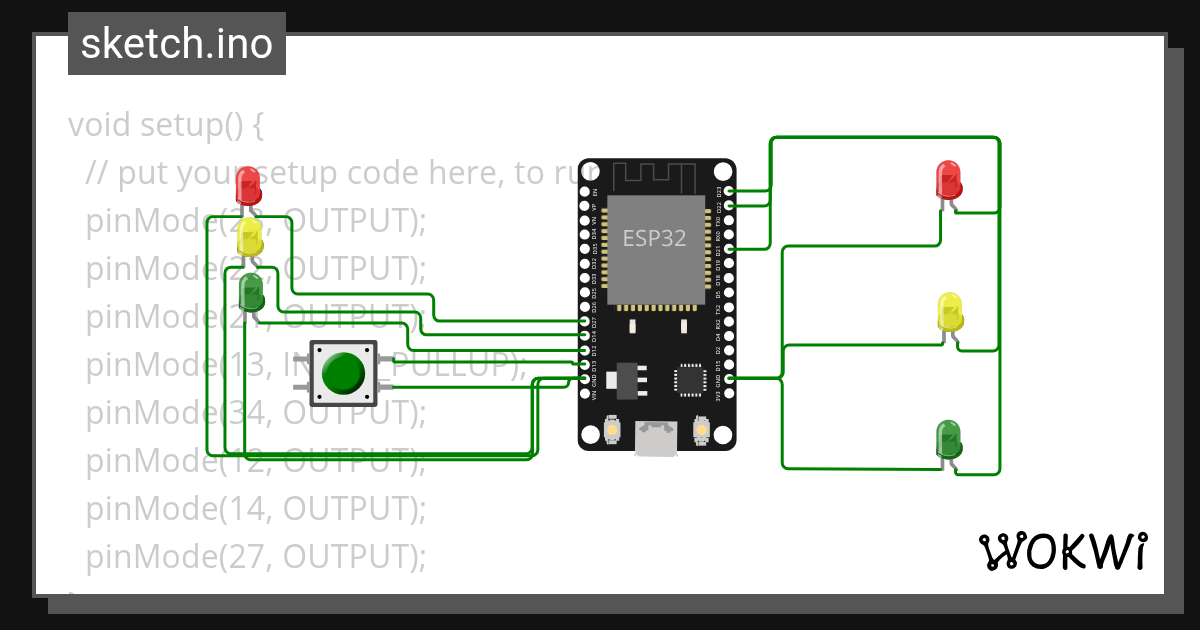 Ampel Wokwi Esp32 Stm32 Arduino Simulator 