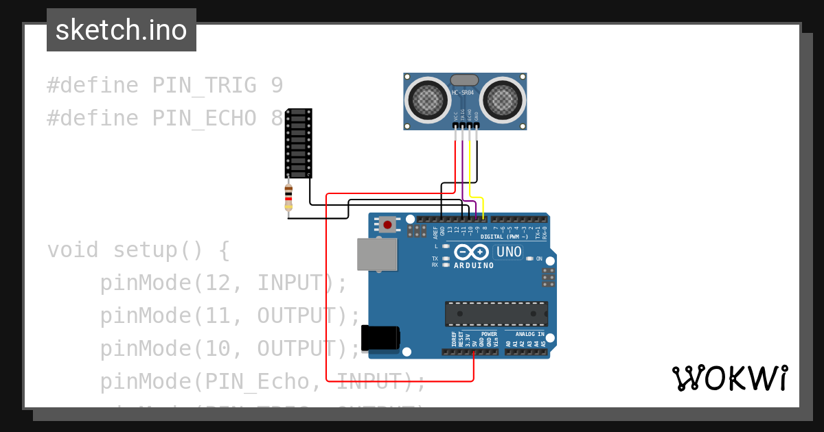 Ultraschallsensor Wokwi Esp32 Stm32 Arduino Simulator