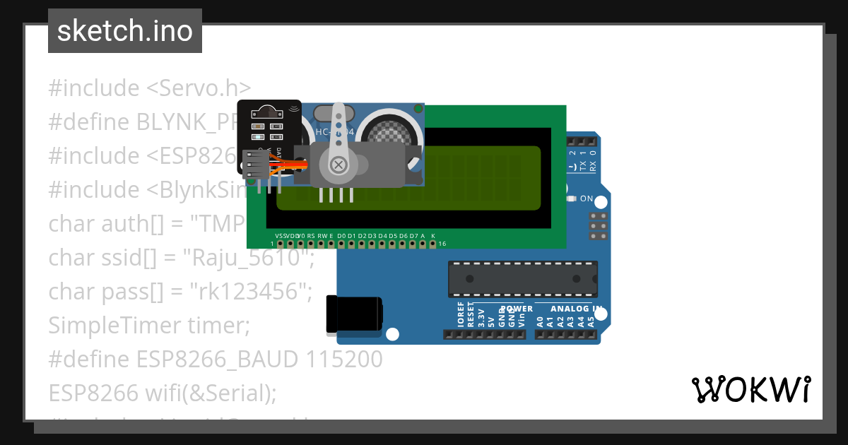dustbin - Wokwi ESP32, STM32, Arduino Simulator