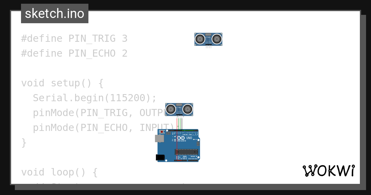 Ultrasonic Distancia Co Wokwi Esp32 Stm32 Arduino Simulator