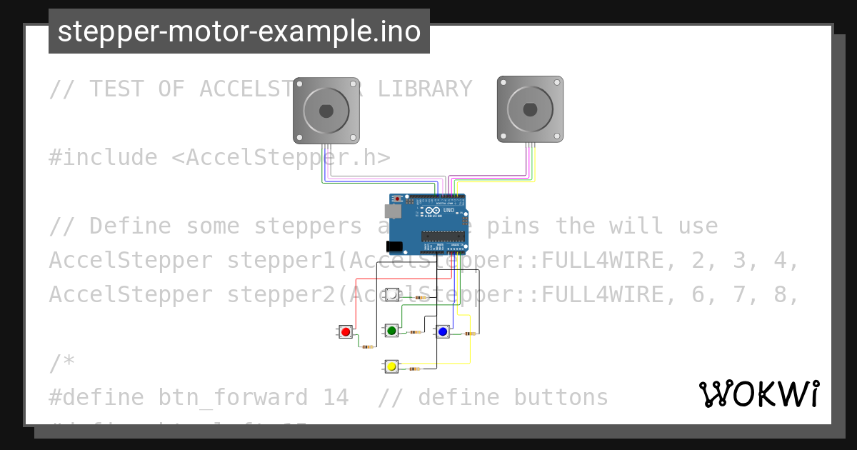 2 Stepper Robot Wokwi Esp32 Stm32 Arduino Simulator 6172