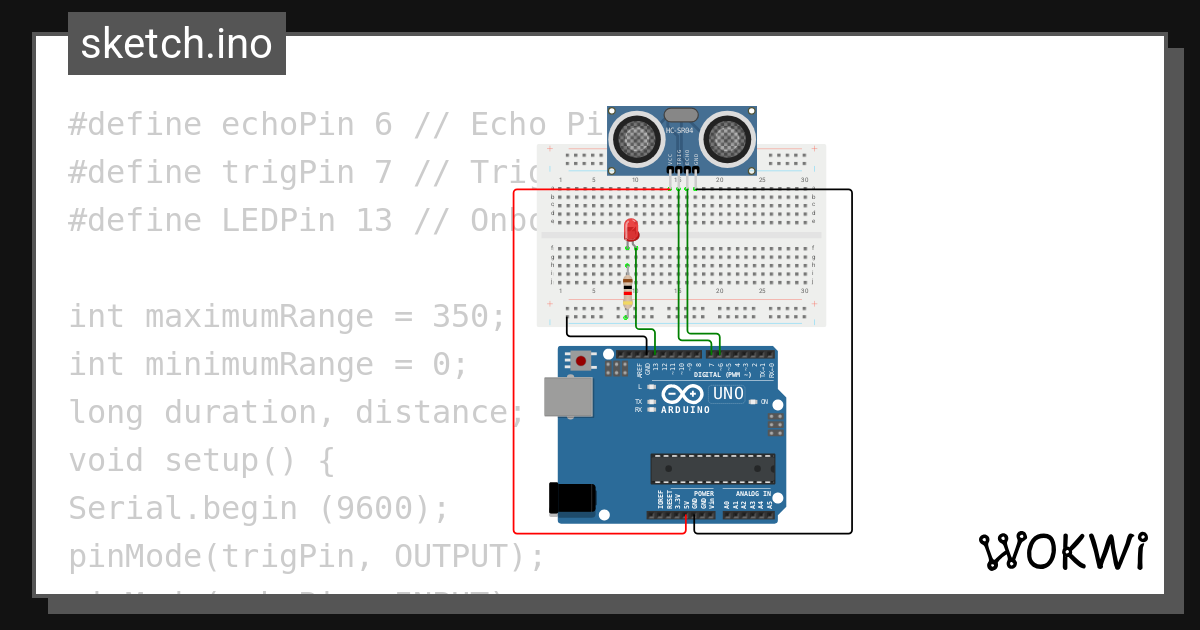 Ultrasonic Program1 Wokwi Esp32 Stm32 Arduino Simulator