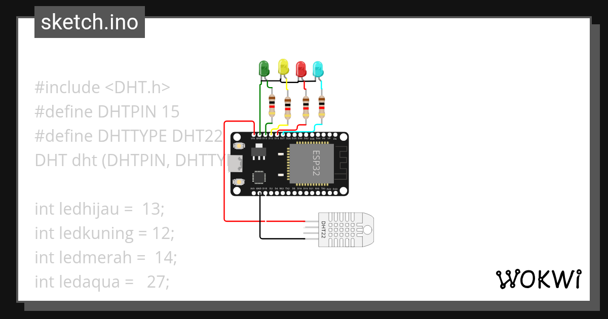 UJK tahun lalu soal 1 - Wokwi ESP32, STM32, Arduino Simulator