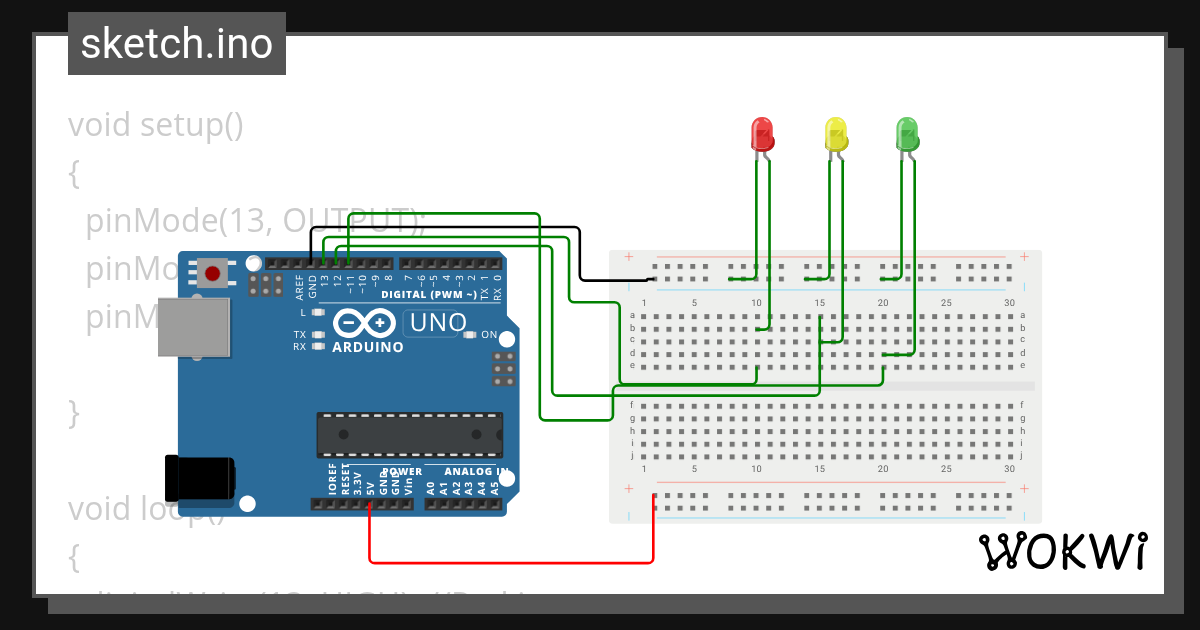 Traffic Light System Wokwi Esp32 Stm32 Arduino Simulator