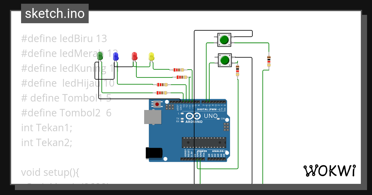 TUGAS 2 IoT.INO - Wokwi ESP32, STM32, Arduino Simulator