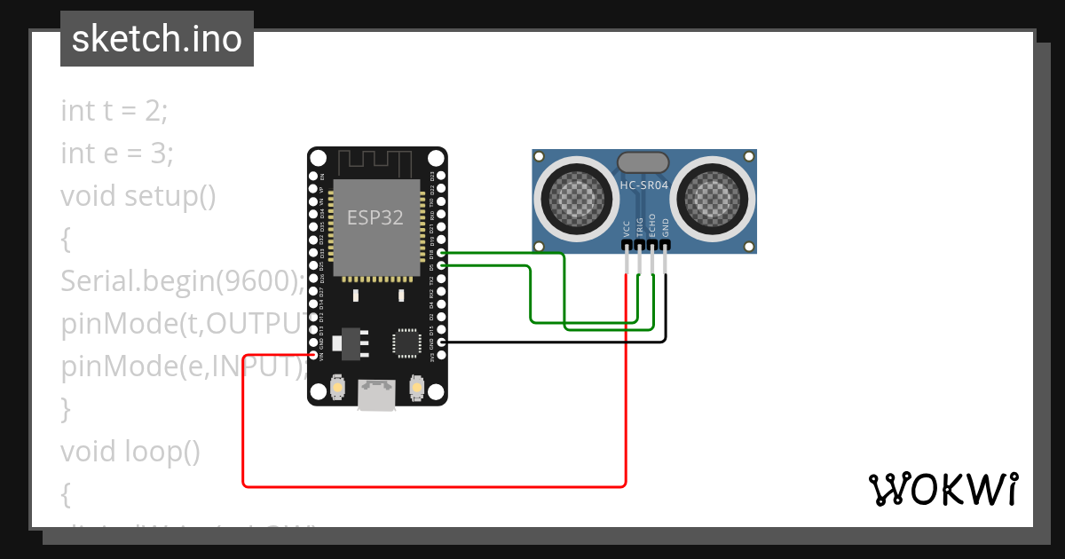 ultrasonic - Wokwi ESP32, STM32, Arduino Simulator