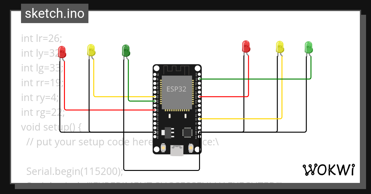 Traffic - Wokwi ESP32, STM32, Arduino Simulator