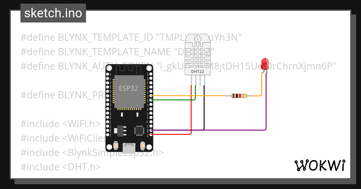 Praktikum 3. Sensor DHT - Wokwi ESP32, STM32, Arduino Simulator