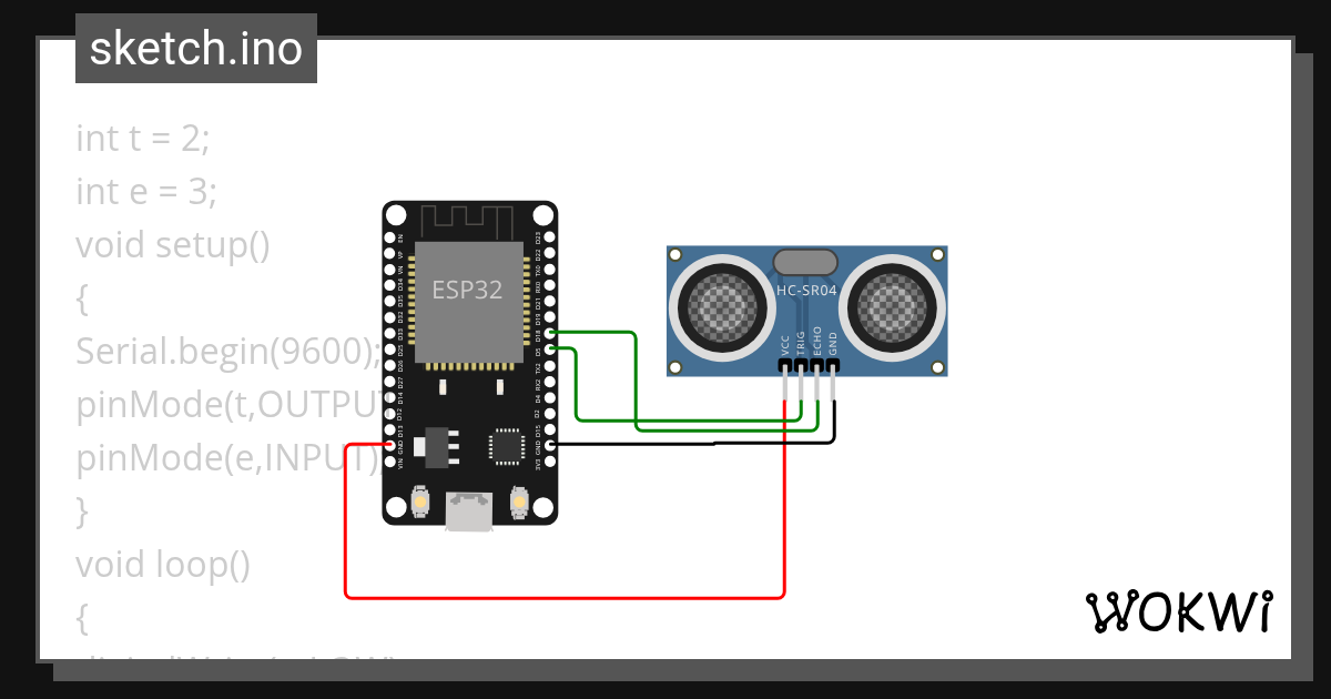 ultrasonic - Wokwi ESP32, STM32, Arduino Simulator