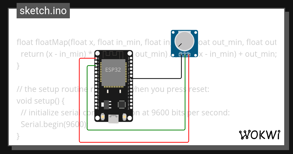 potentiometer - Wokwi ESP32, STM32, Arduino Simulator