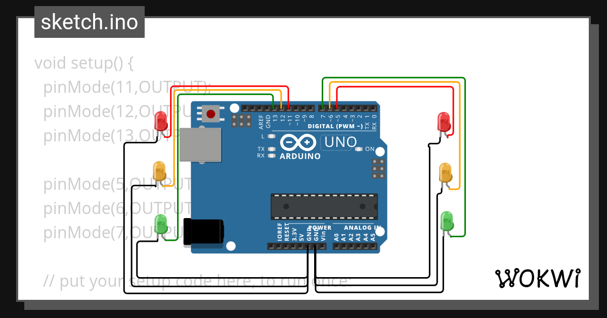 Traffic Light Wokwi Esp32 Stm32 Arduino Simulator 8817