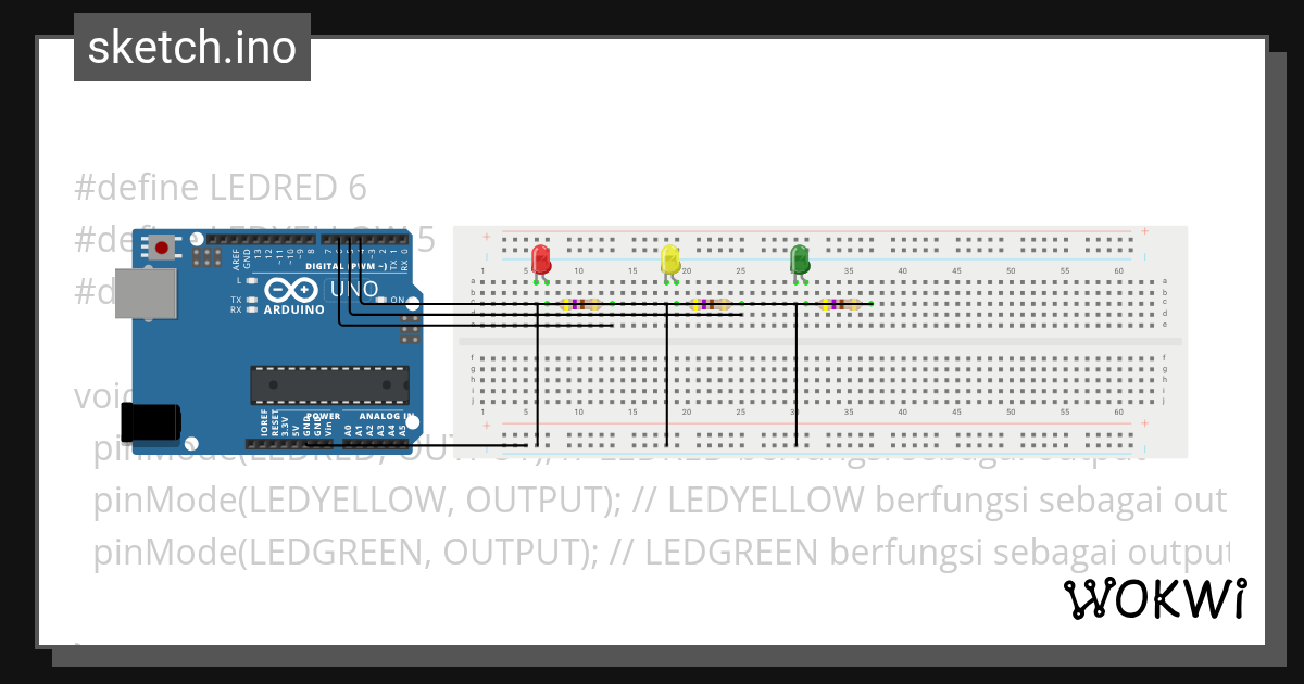 Lampu Led Wokwi Esp32 Stm32 Arduino Simulator 0687