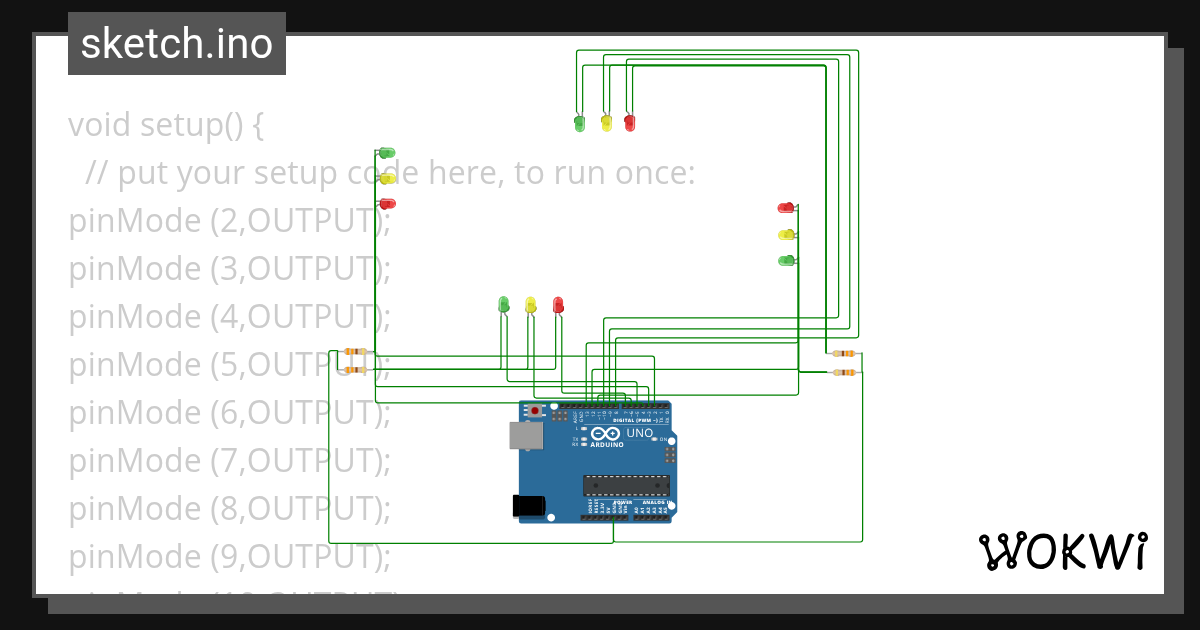 LAMPU LALU LINTAS SIMPANG 4 - Wokwi ESP32, STM32, Arduino Simulator