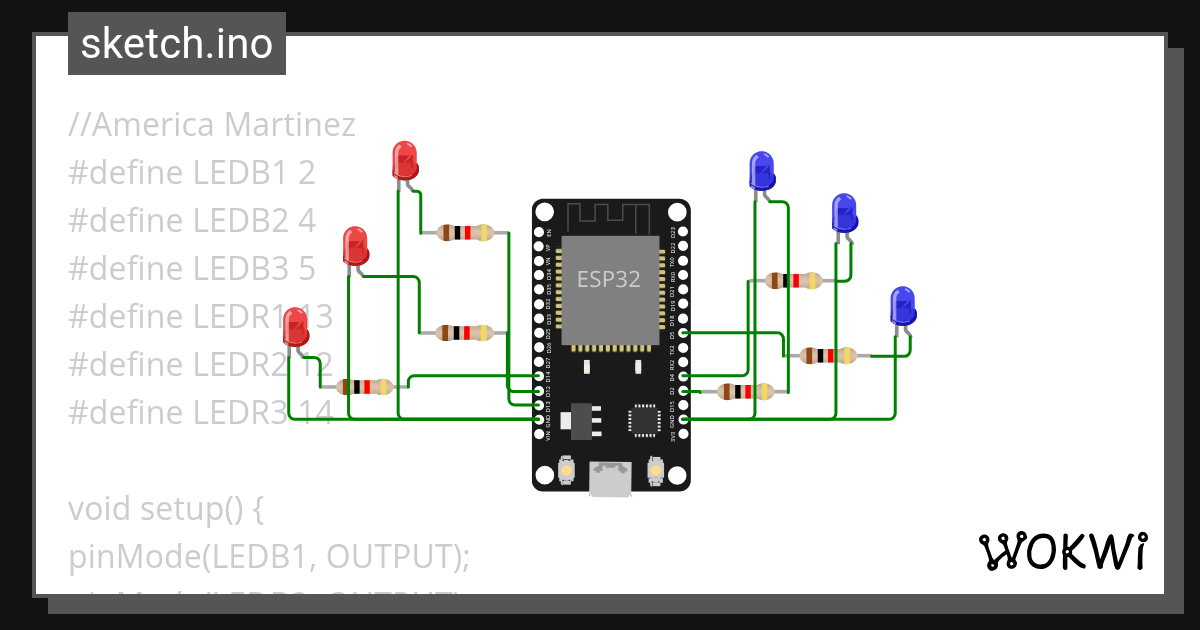 Leds En Serie Wokwi Esp32 Stm32 Arduino Simulator 5453