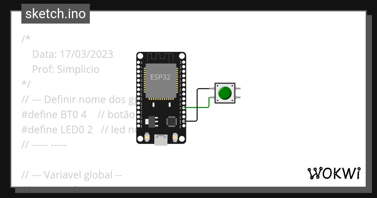 Button - Wokwi ESP32, STM32, Arduino Simulator