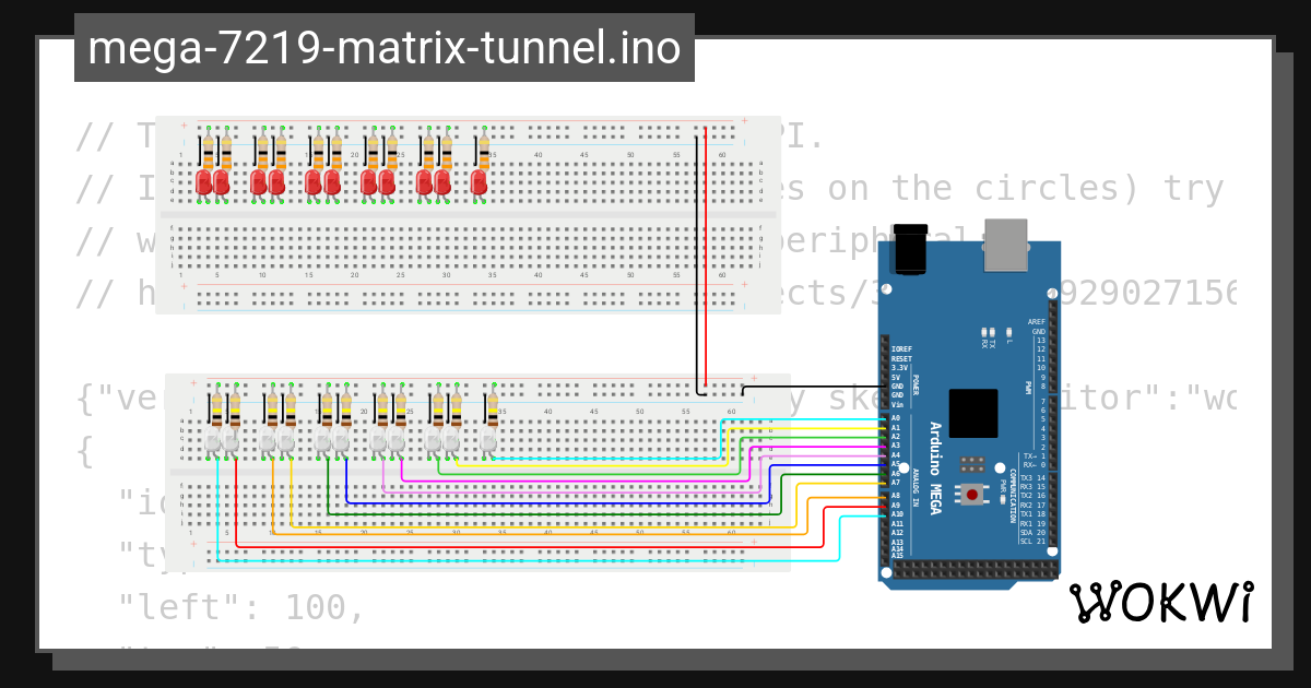Mega 7219 Matrix O Copy Wokwi Arduino And Esp32 Simulator 7612