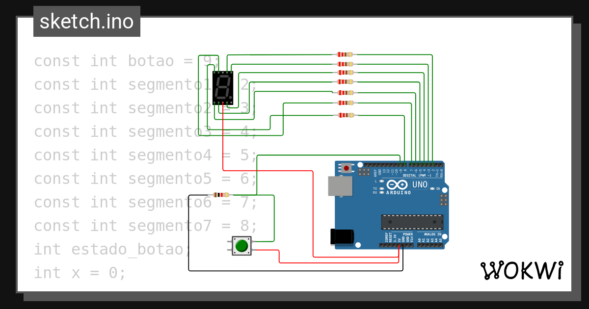 Contador Incremental Wokwi Esp32 Stm32 Arduino Simulator 3915