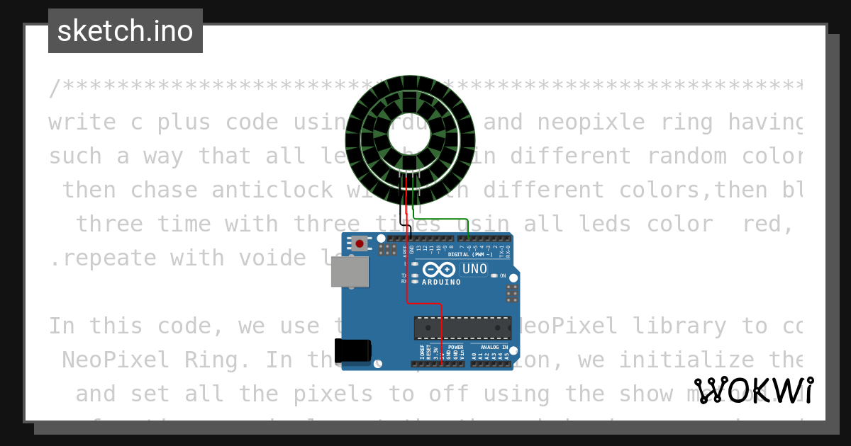 3 Ring Chase To And Fro Then Blink Thrice Wokwi Esp32 Stm32 Arduino 5755
