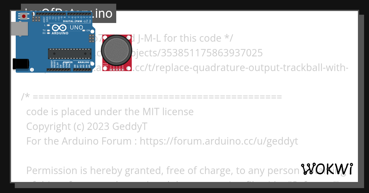 Analog Joystick to Quadrature Output with Scope - Wokwi ESP32, STM32, Arduino Simulator