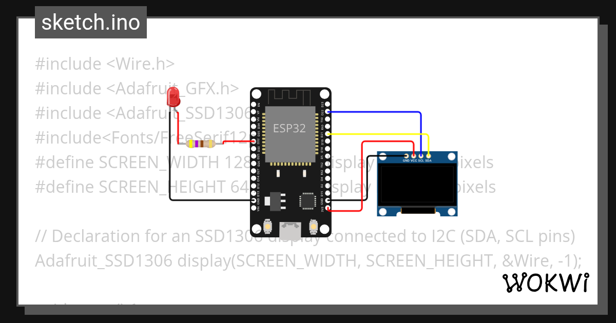 oled_esp32 - Wokwi ESP32, STM32, Arduino Simulator