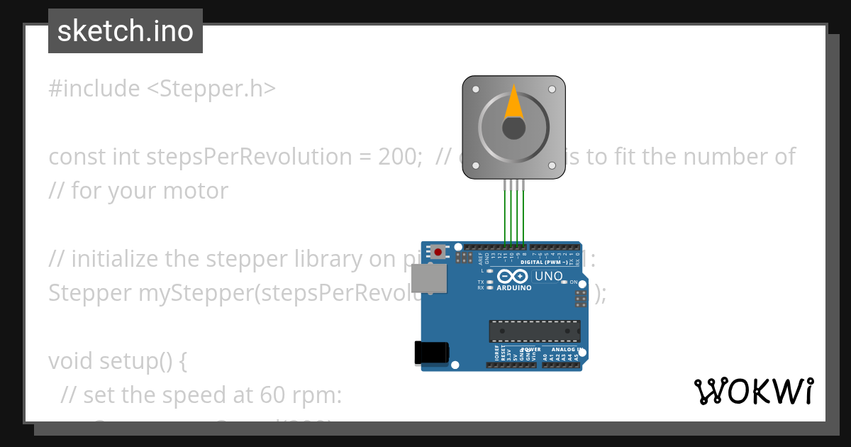 Stepmotor Speed Wokwi Esp32 Stm32 Arduino Simulator 