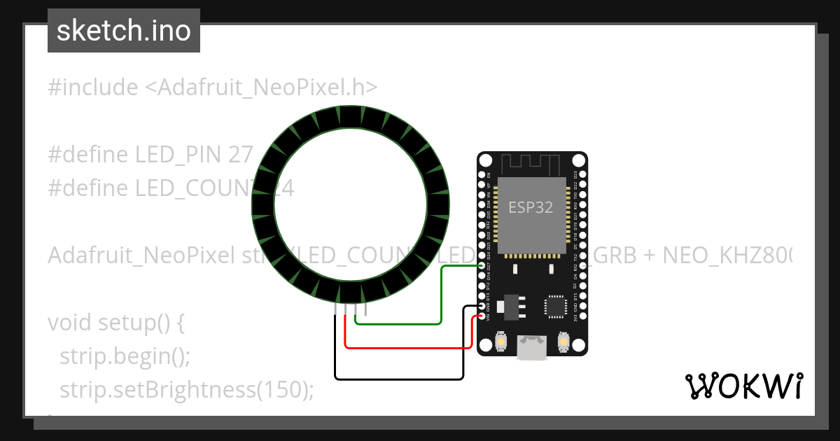 clockwise anticlockwise chase - Wokwi ESP32, STM32, Arduino Simulator
