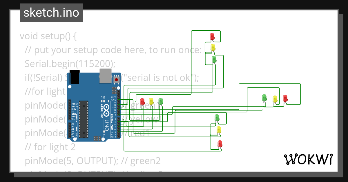 Final Traffic4way Wokwi Esp32 Stm32 Arduino Simulator 5310