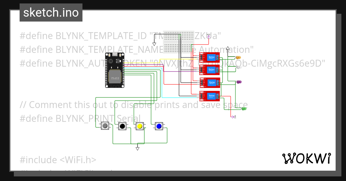 Home Automation - Wokwi ESP32, STM32, Arduino Simulator