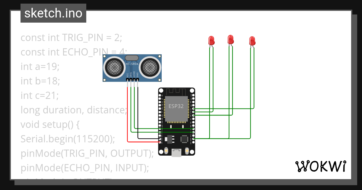 Ultra Sonic Wokwi Esp32 Stm32 Arduino Simulator 5266