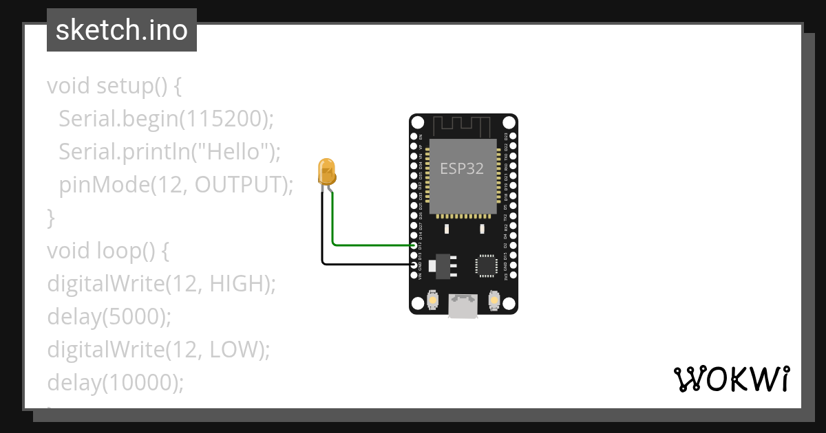 Blinking LED 20-03-23 - Wokwi ESP32, STM32, Arduino Simulator Blinking LED 20-03-23 - Wokwi ESP32, STM32, Arduino Simulator