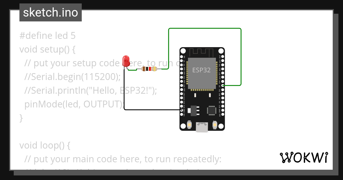 simulasi 1 - Wokwi ESP32, STM32, Arduino Simulator