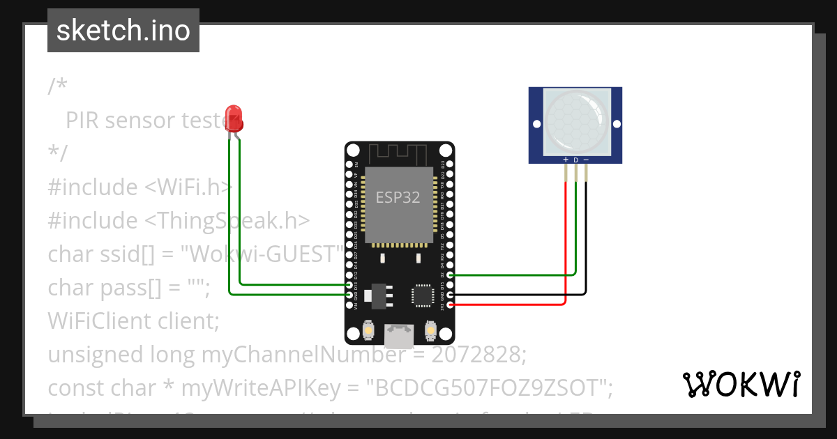 pir - Wokwi ESP32, STM32, Arduino Simulator