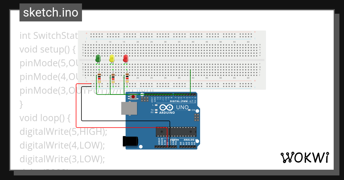Traffic Light Wokwi Esp32 Stm32 Arduino Simulator 