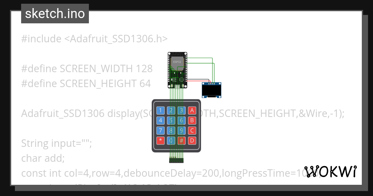 Keypad Wokwi Esp32 Stm32 Arduino Simulator 8827