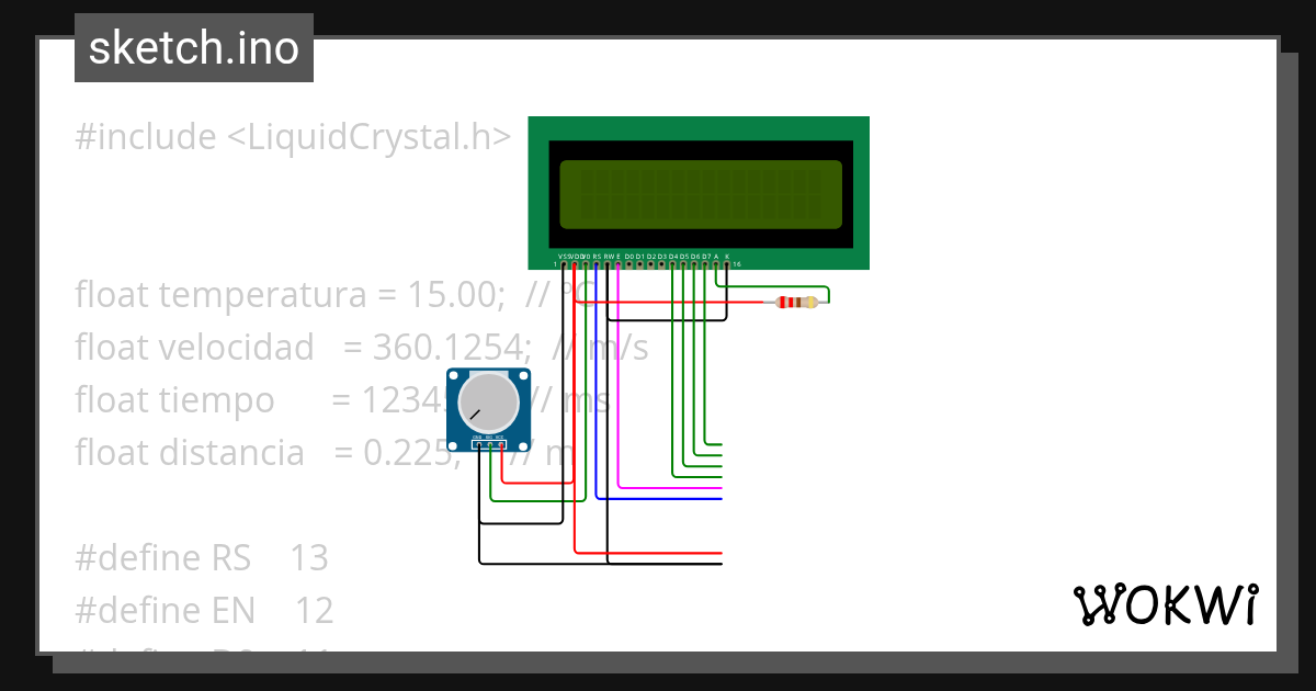 ESP32_LCD16X2 - Wokwi ESP32, STM32, Arduino Simulator