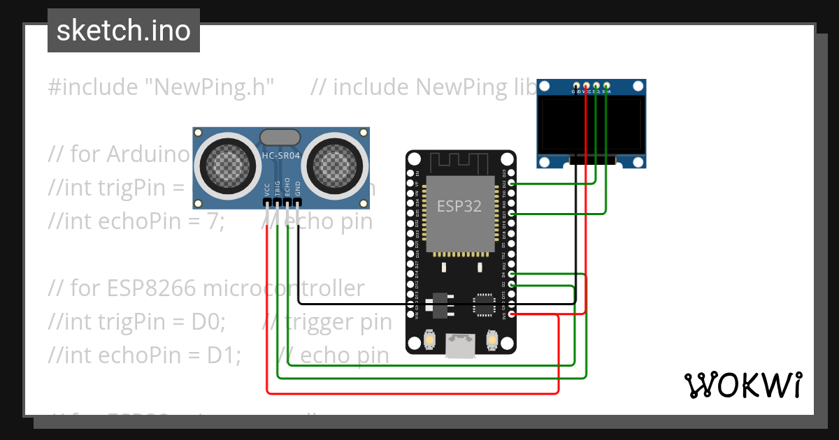 ultrasonico - Wokwi ESP32, STM32, Arduino Simulator
