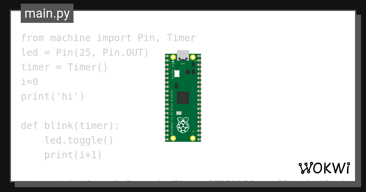 Micropython Pi Pico Blink Wokwi Arduino And Esp32 Sim