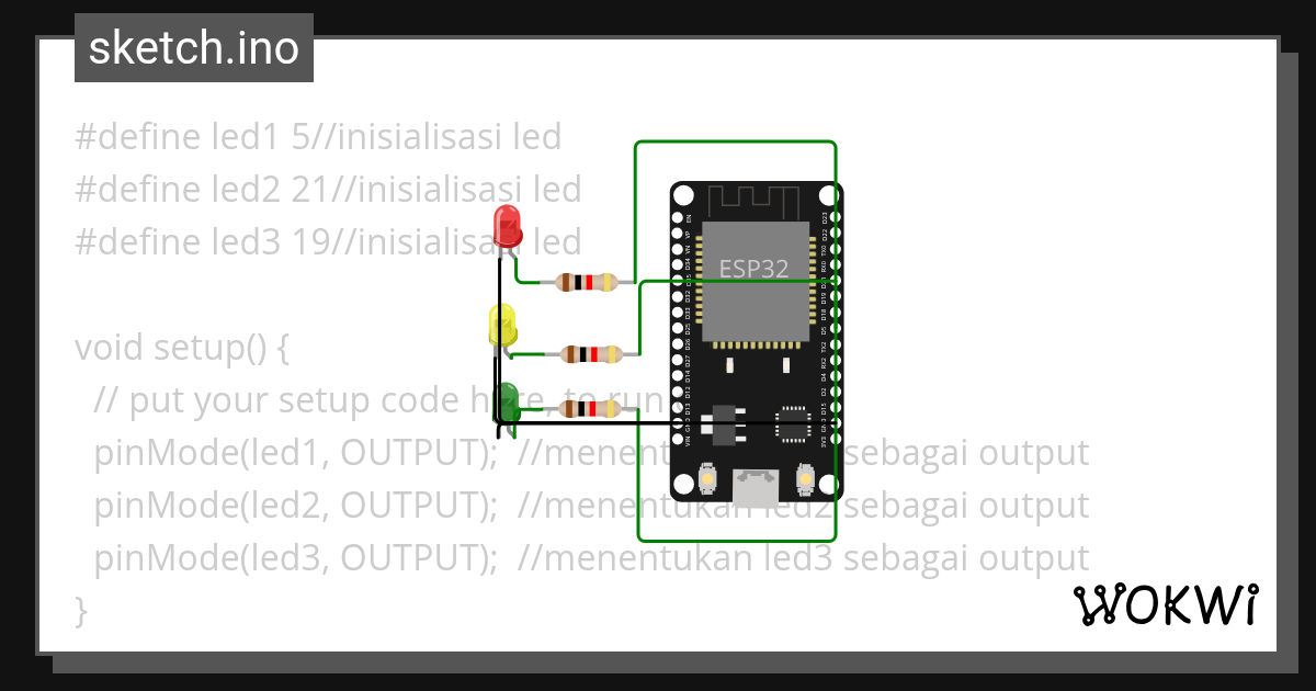 Puffin Traffic Light - Wokwi ESP32, STM32, Arduino Simulator