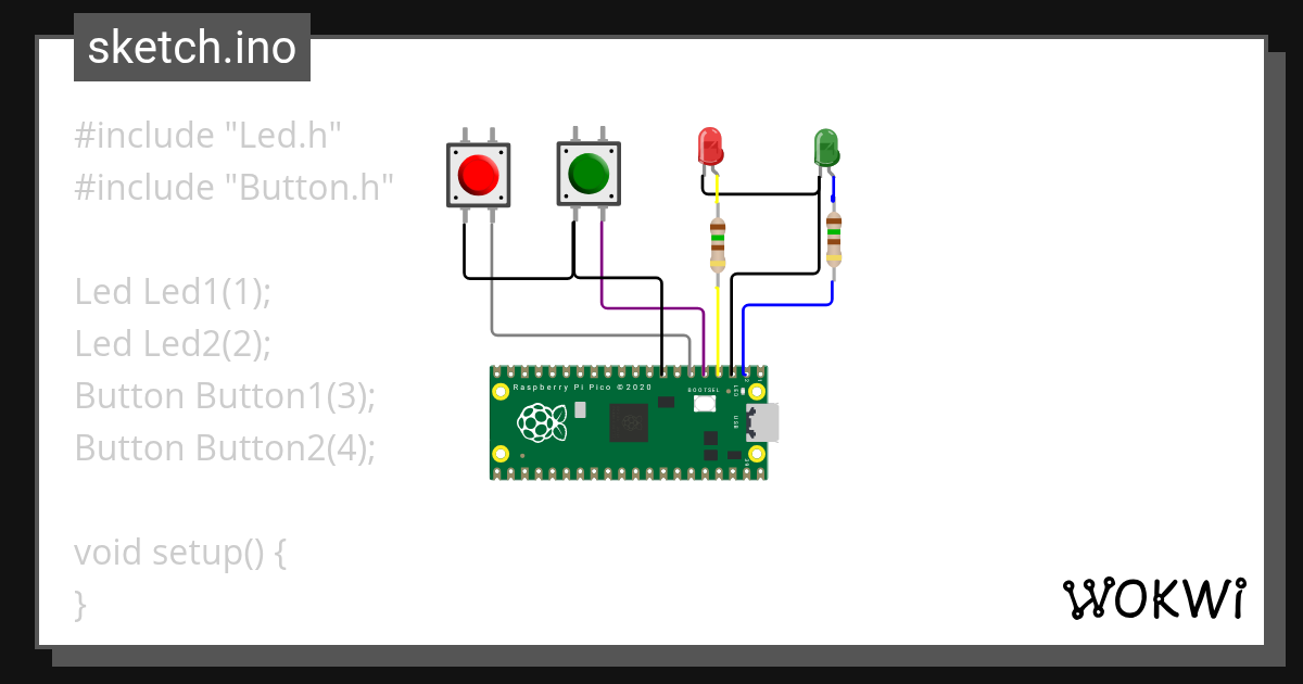 Prender Luz Roja Y Verde Copy Wokwi Esp32 Stm32 Arduino Simulator 