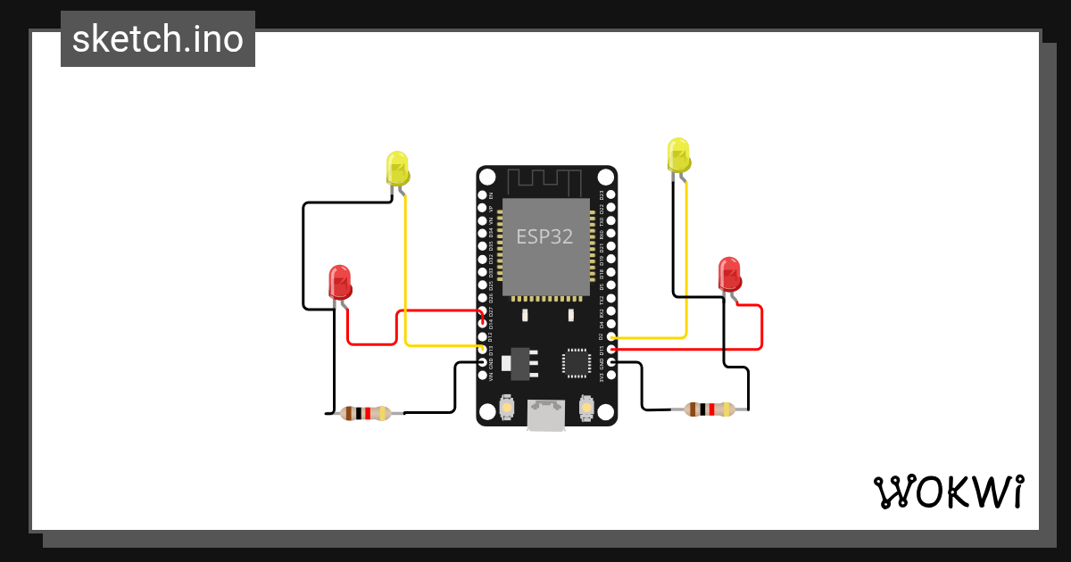 Roda 3 Robot - Wokwi ESP32, STM32, Arduino Simulator