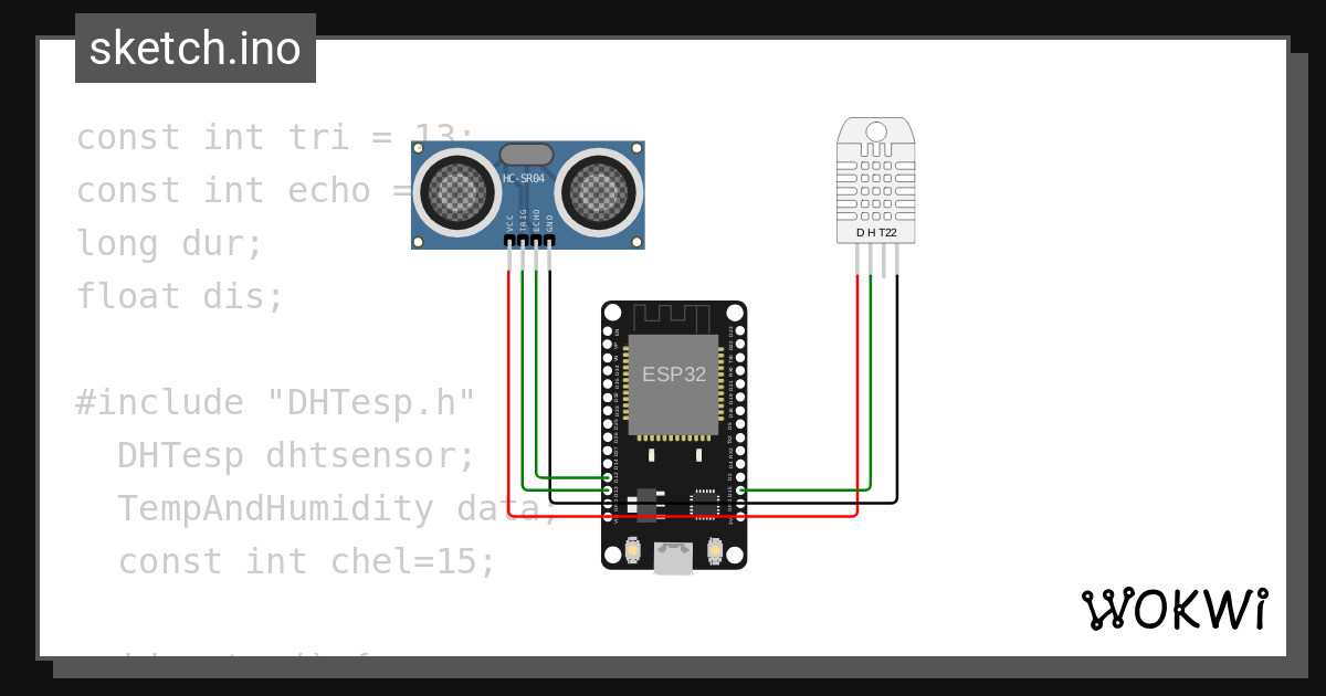 Rachel Ultra Sonic Wokwi Esp32 Stm32 Arduino Simulator