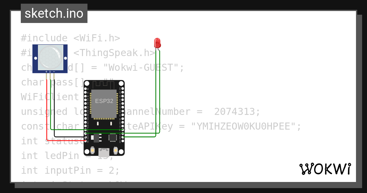 Pir Motion Wokwi Esp32 Stm32 Arduino Simulator 5387